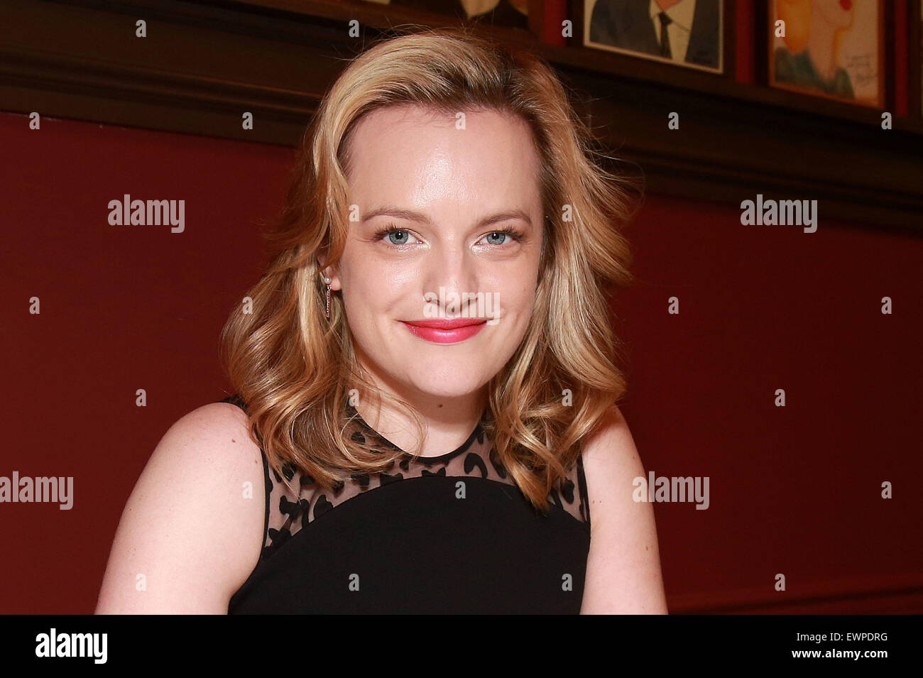 Elisabeth Moss portrait unveiling at Sardi's restaurant. Featuring ...