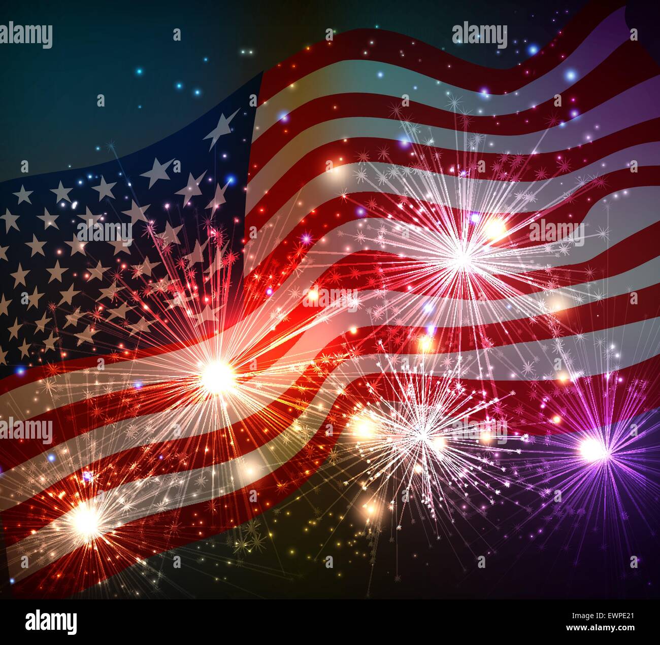 Fireworks background for 4th of July Stock Vector Image & Art - Alamy
