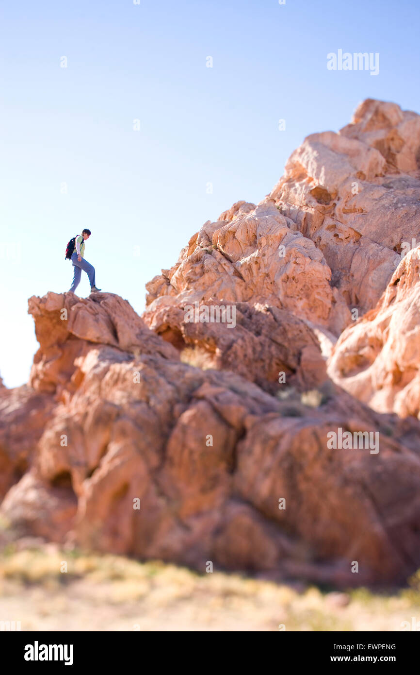 Woman standing atop hi-res stock photography and images - Alamy