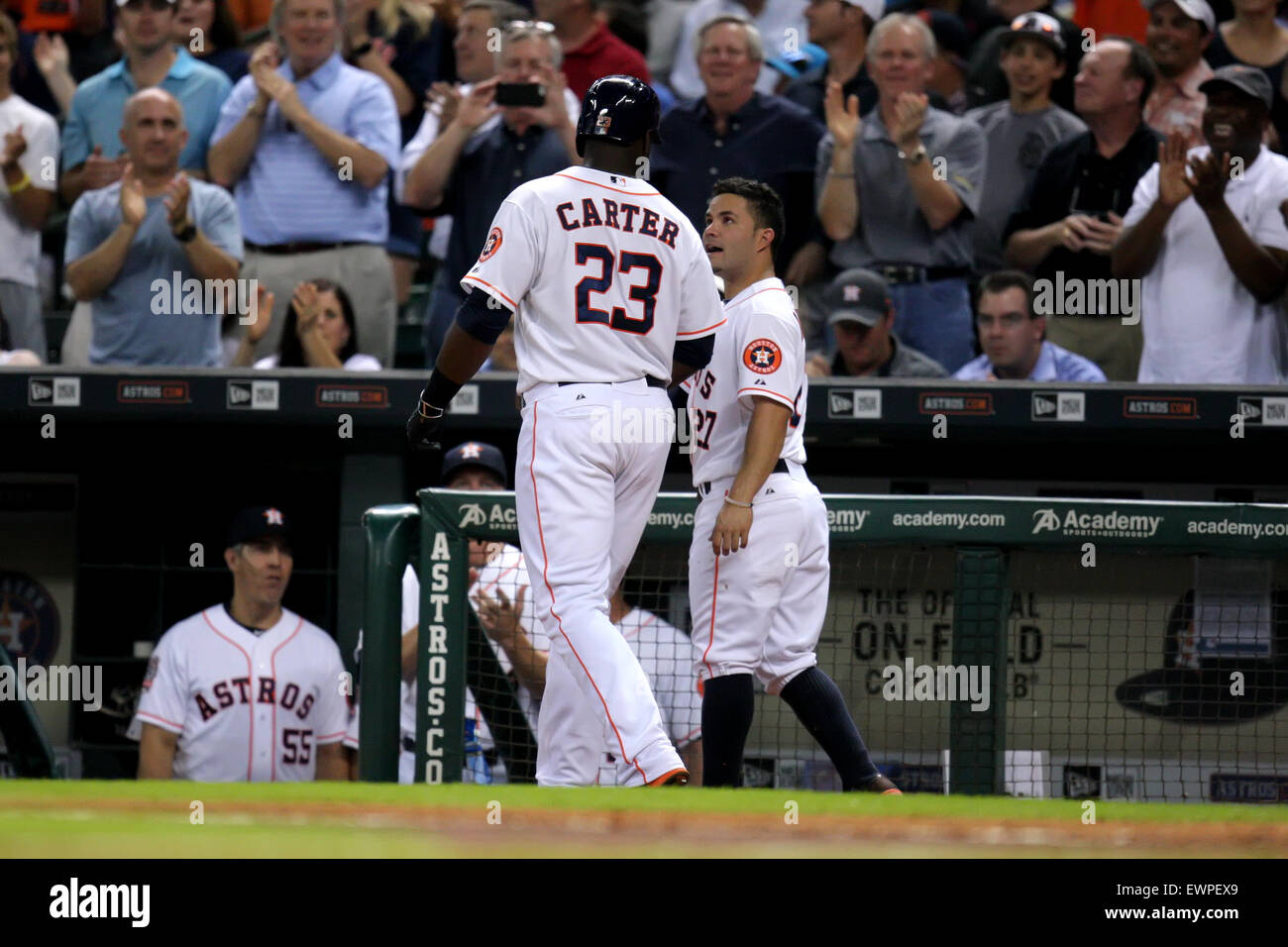 Houston, TX, USA. 29th June, 2015. Houston Astros first baseman Chris ...