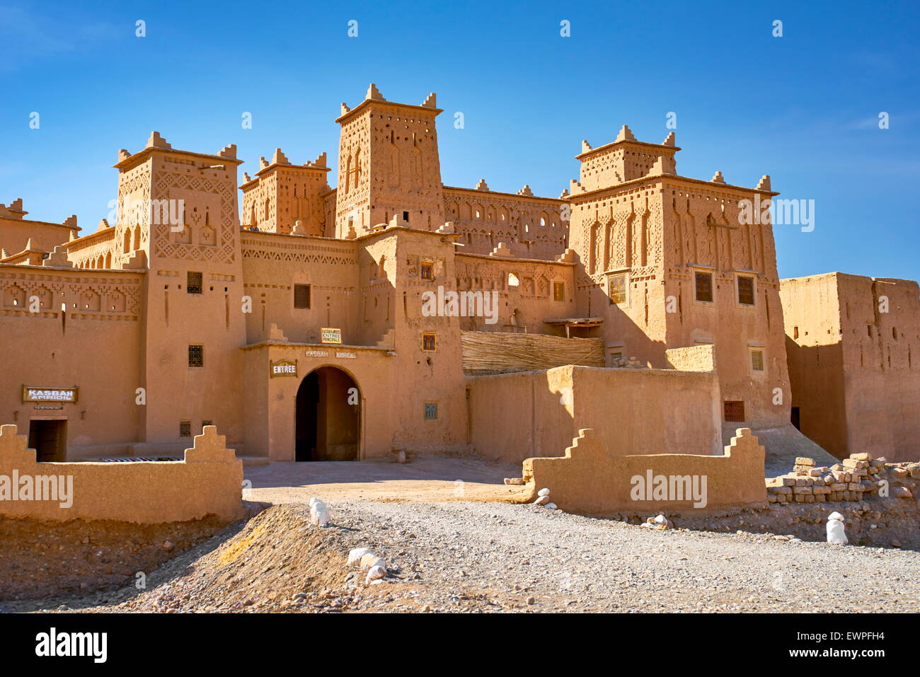 Kasbah Amahidil in Skoura oasis, Ouarzazate district. Morocco Stock ...