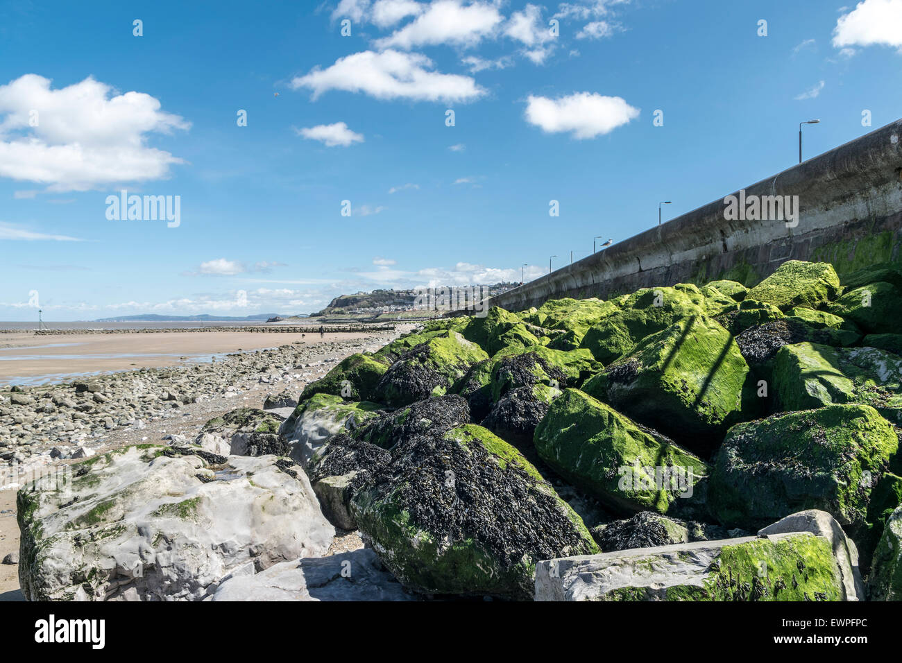 Colwyn Bay beach in North Wales looking East Stock Photo - Alamy