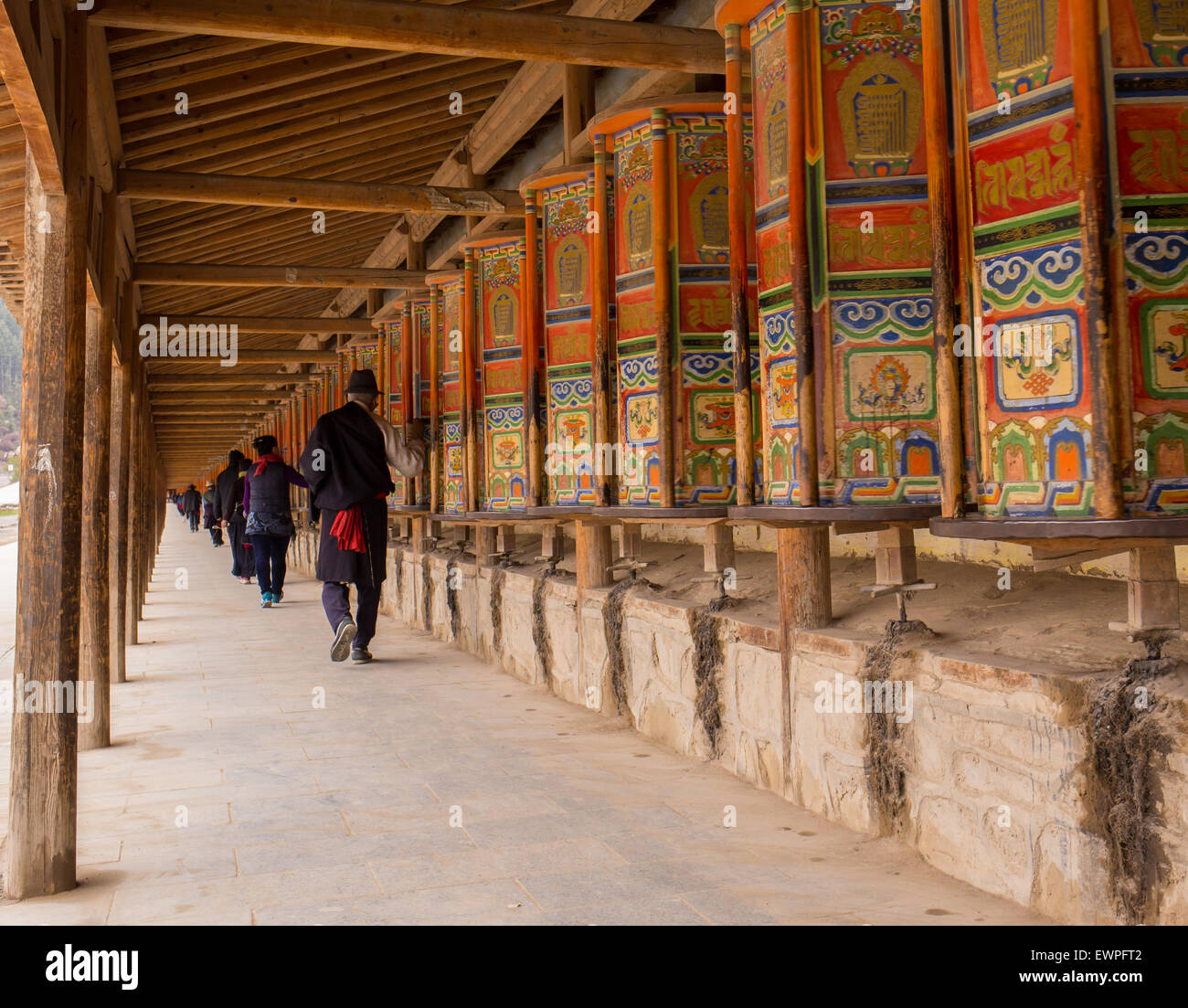 Tibetan ritual drums with mantras Stock Photo - Alamy