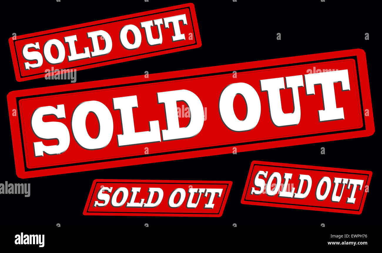 Stamp with text sold out inside, illustration Stock Photo - Alamy