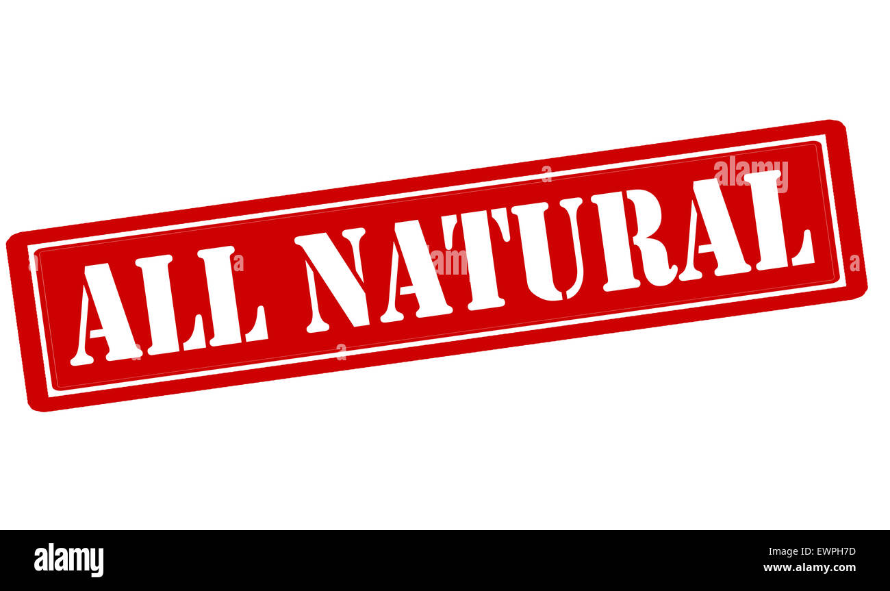 Stamp with text all natural inside, illustration Stock Photo - Alamy