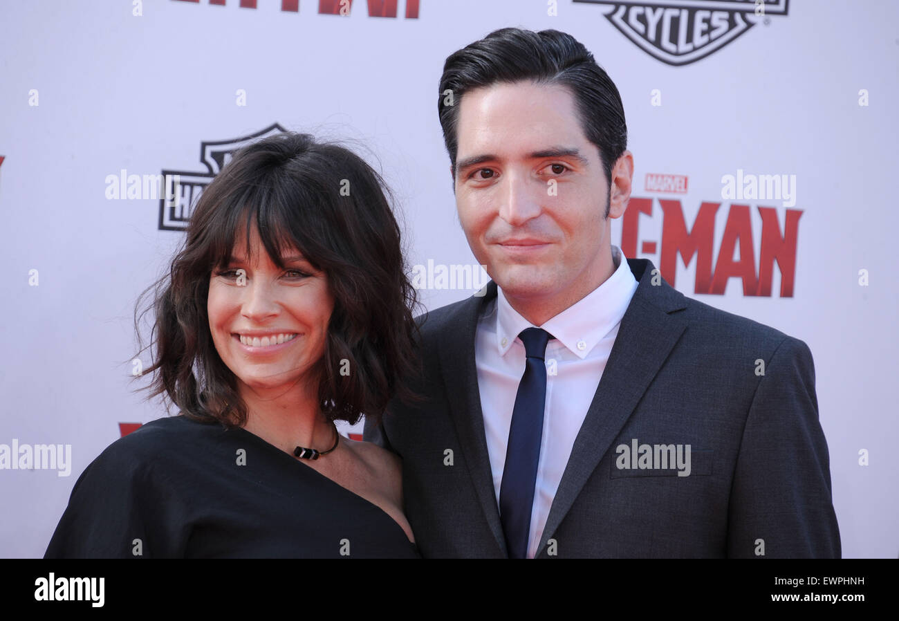 Los Angeles, California, USA. 29th June, 2015. Evangeline Lilly, David ...