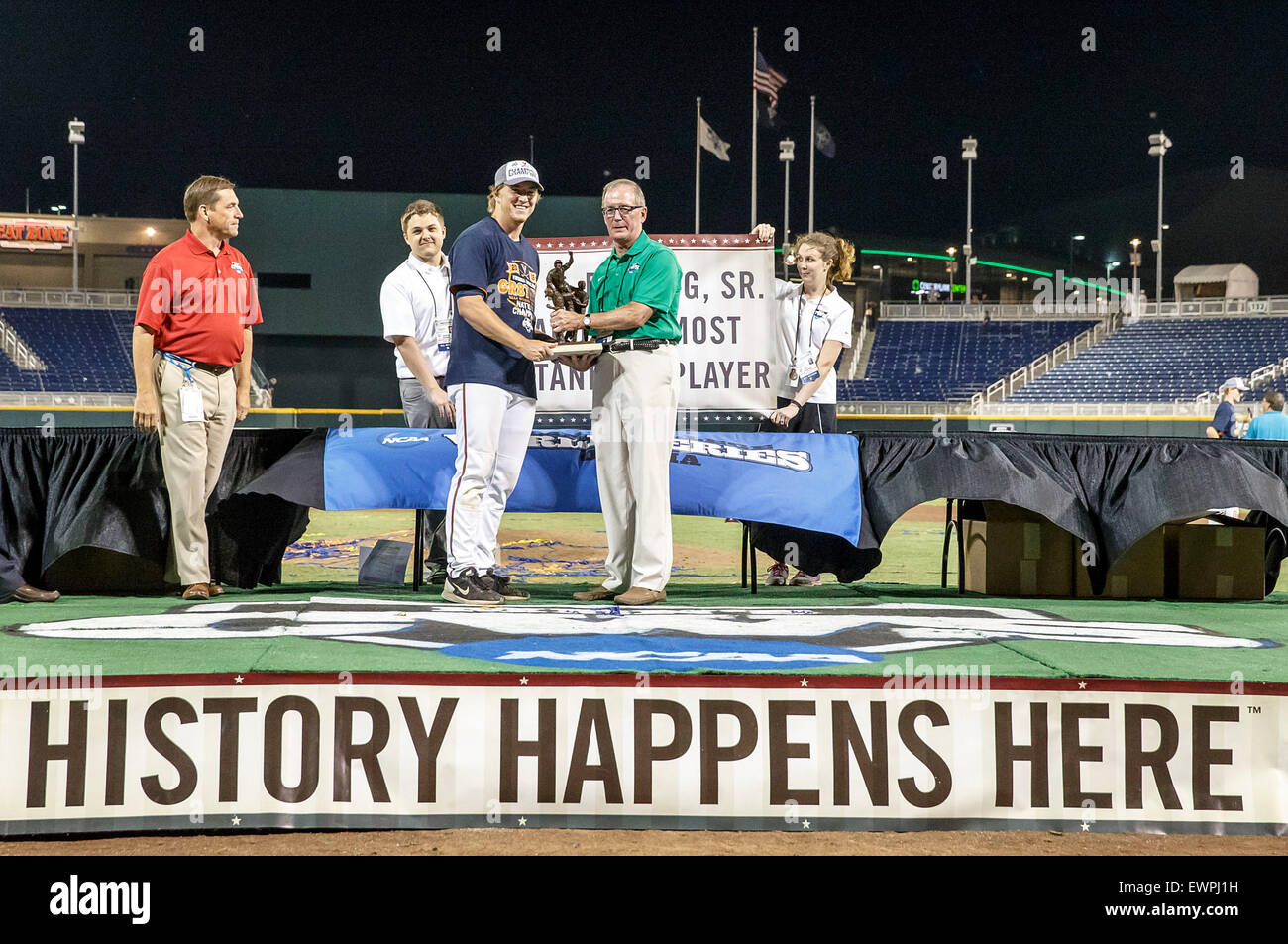 June 24, 2015: Virginia pitcher Josh Sborz #27 was named Most ...