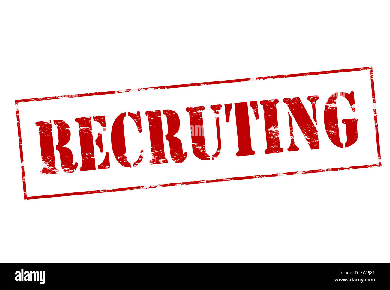 Rubber stamp with word recruting inside, illustration Stock Photo - Alamy