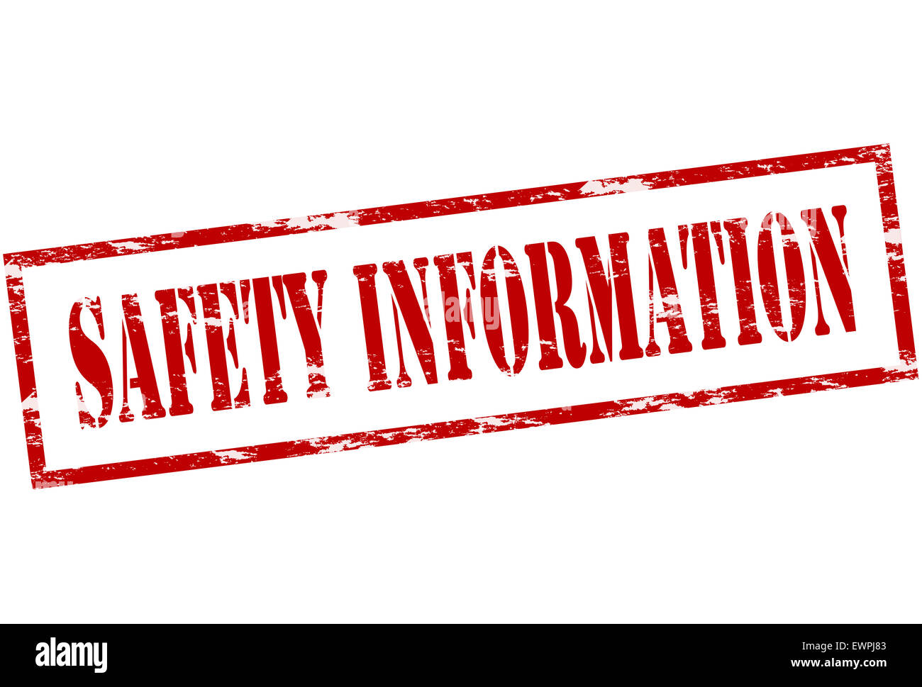 Rubber stamp with text safety information inside, illustration Stock ...