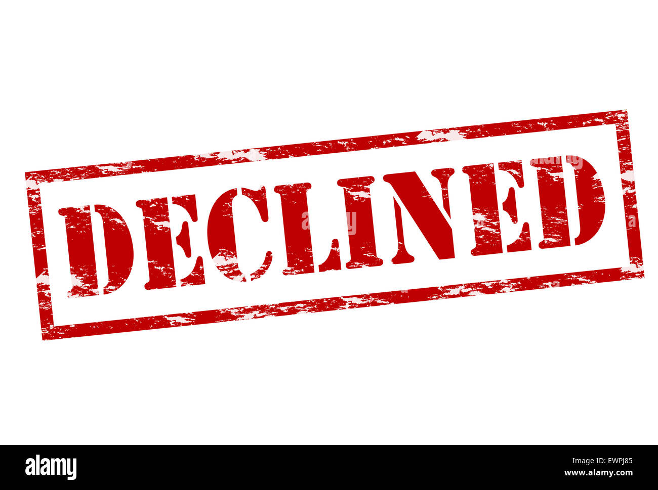 Rubber stamp with word declined inside, illustration Stock Photo - Alamy