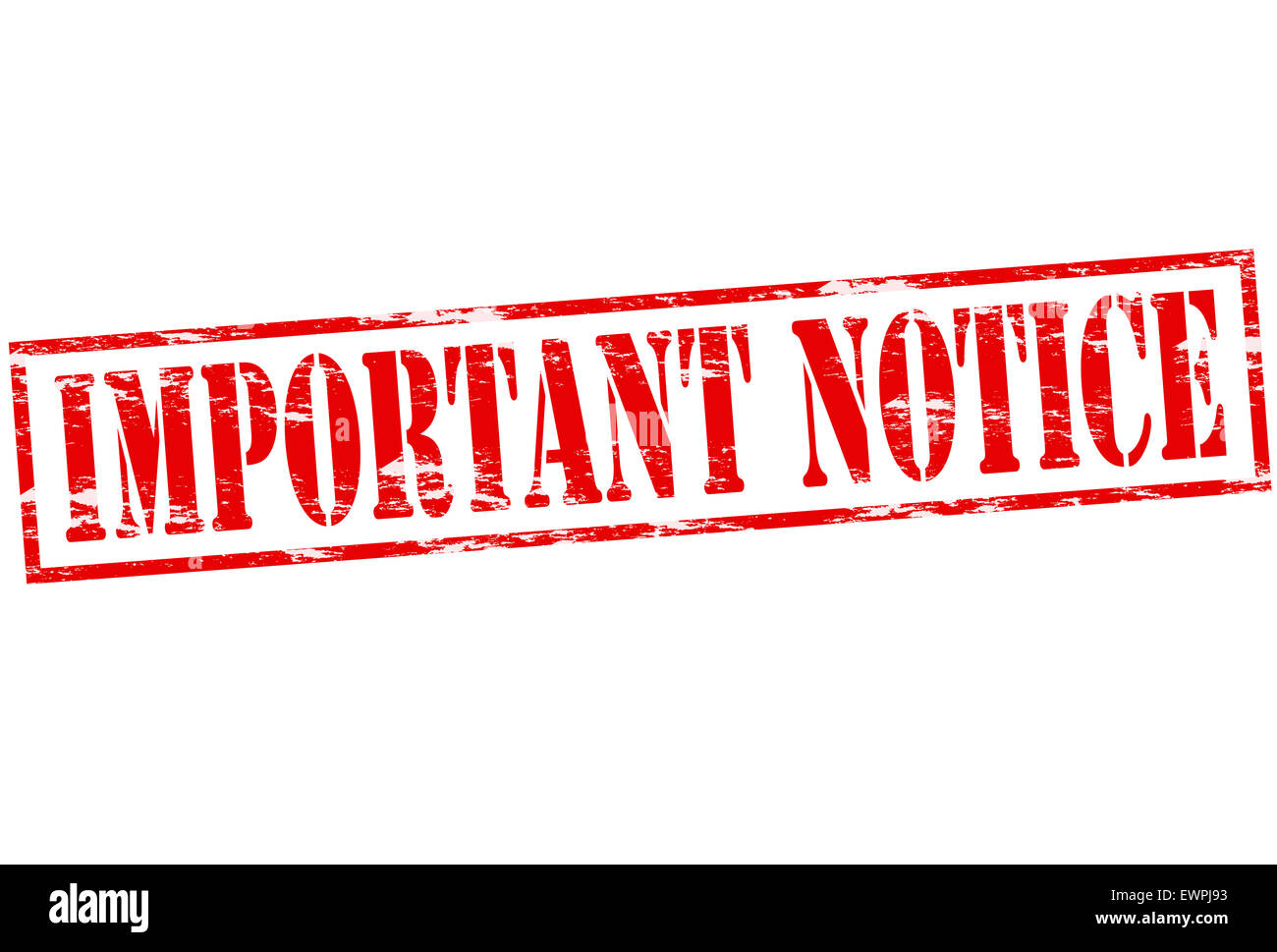 Rubber stamp with text important notice inside, illustration Stock ...