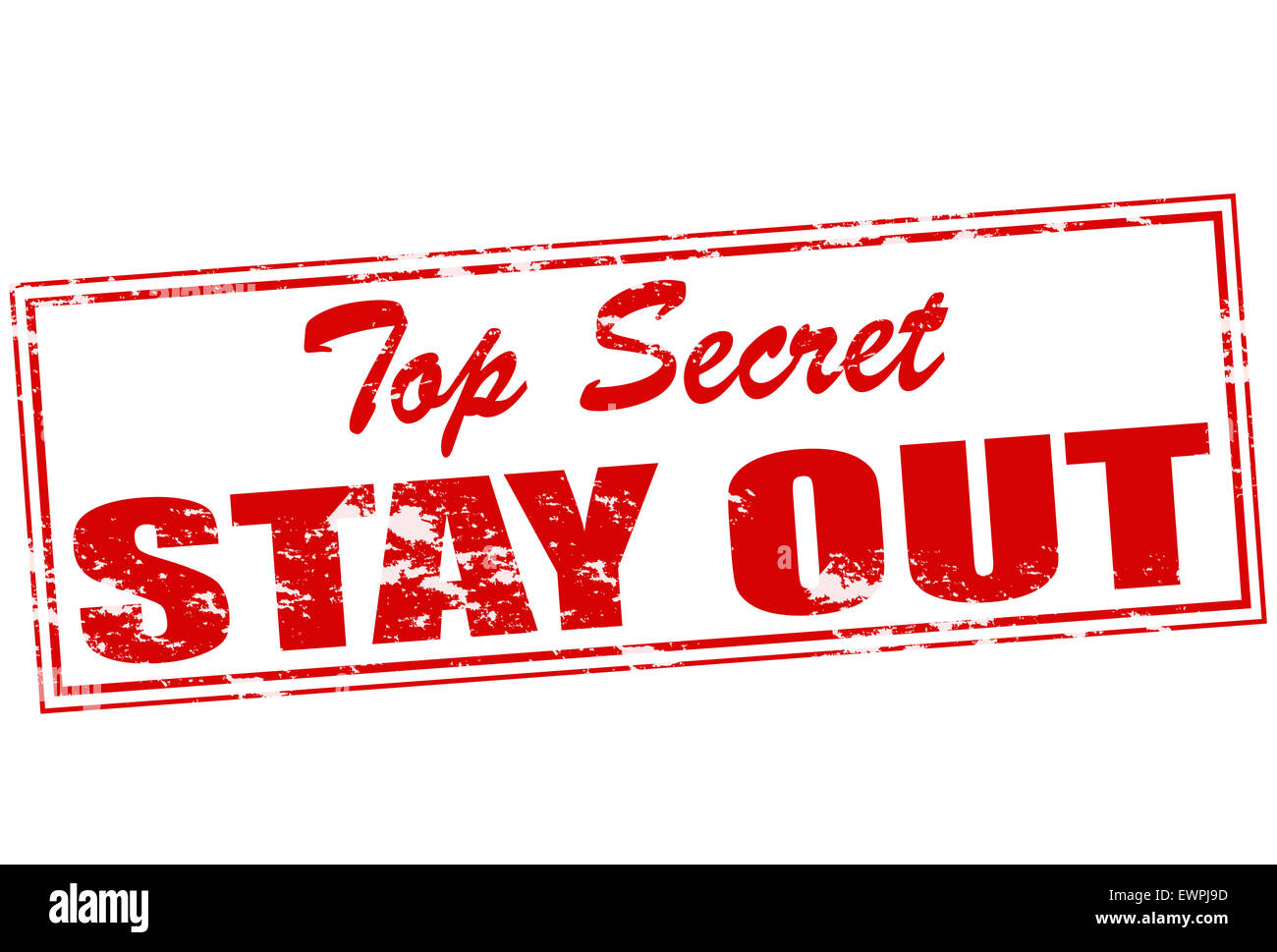 Rubber stamp with text top secret stay out inside, illustration Stock ...