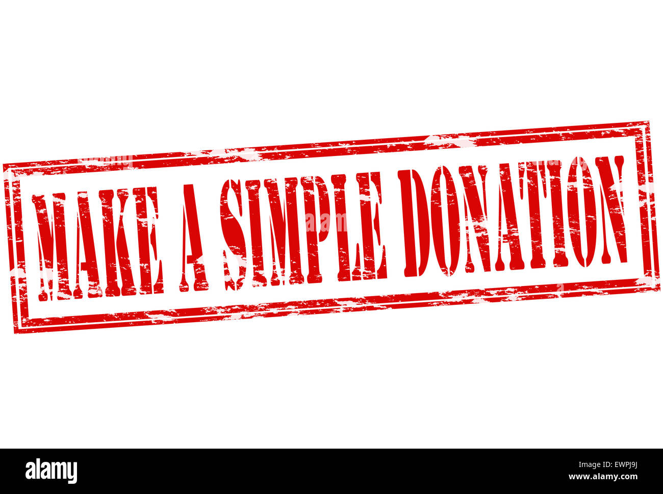 Rubber stamp with text make a simple donation inside, illustration ...