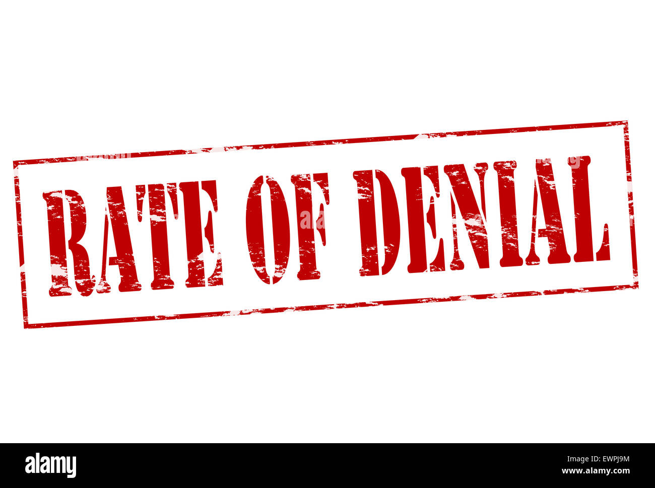 Rubber stamp with text rate of denial inside, illustration Stock Photo ...