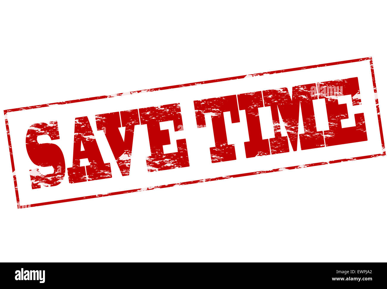 Rubber stamp with text save time inside, illustration Stock Photo - Alamy