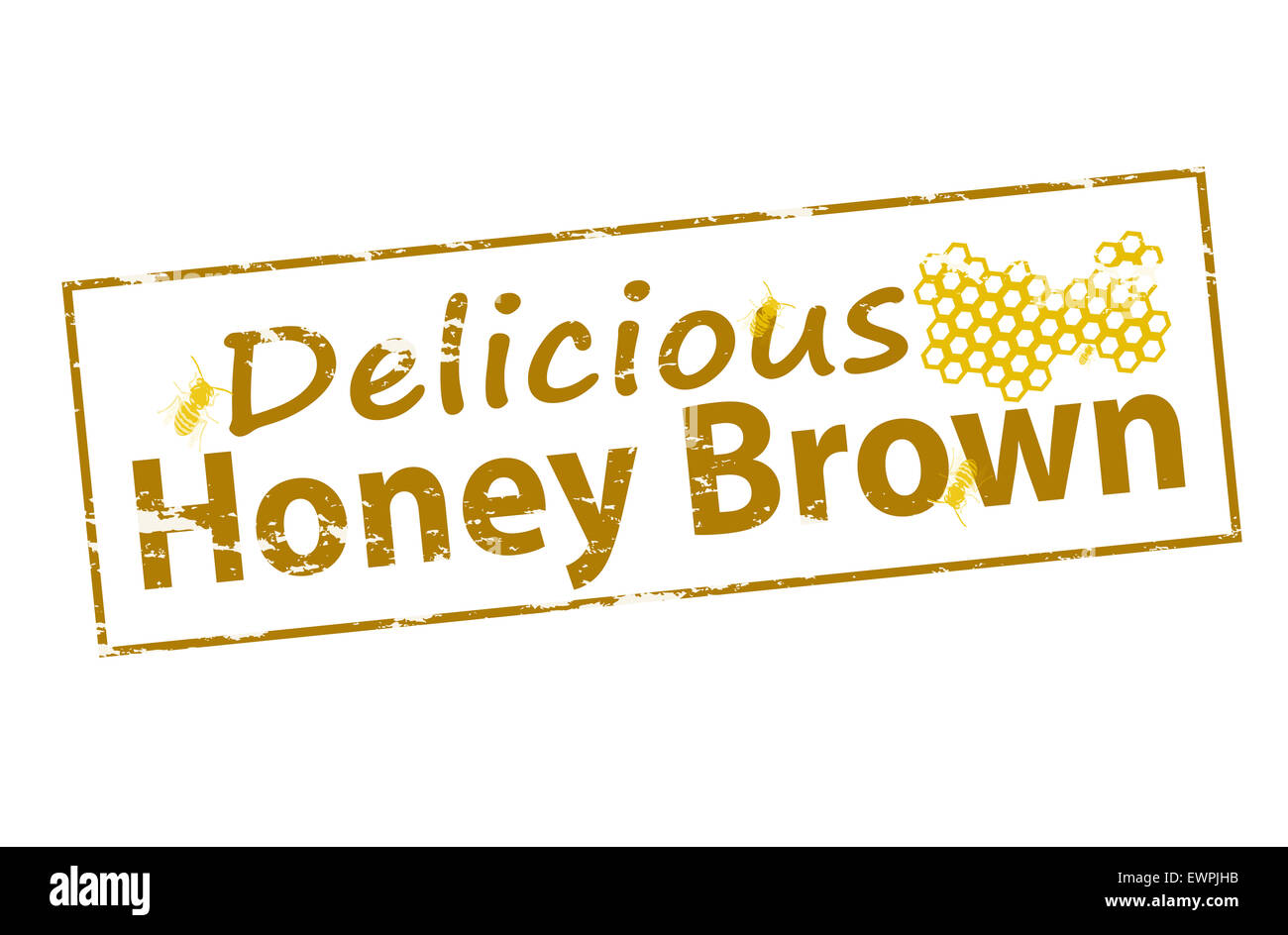 Rubber stamp with text delicious honey inside, illustration Stock Photo ...