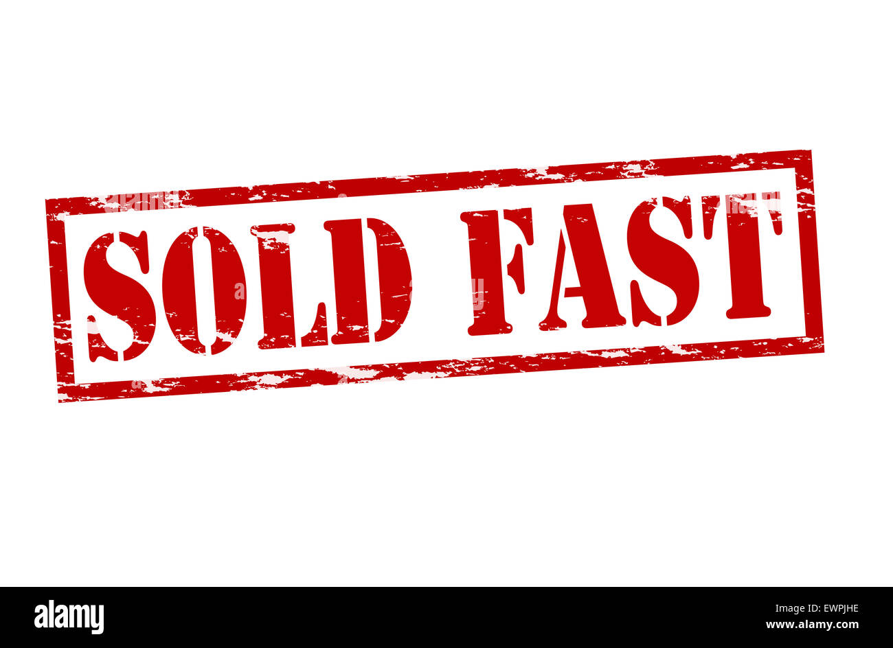 Rubber stamp with text sold fast inside, illustration Stock Photo - Alamy