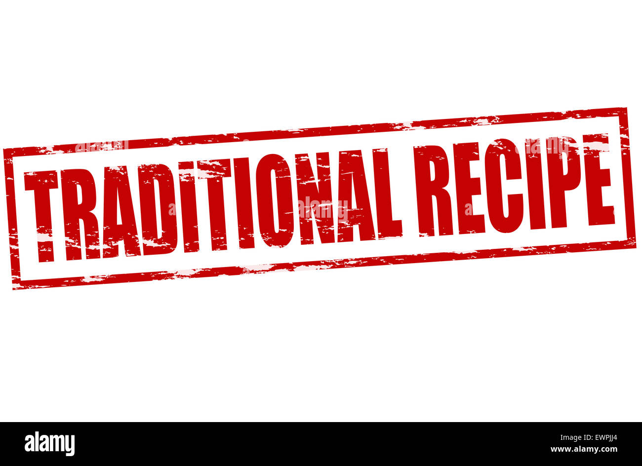 Rubber stamp with text traditional recipe inside, illustration Stock ...