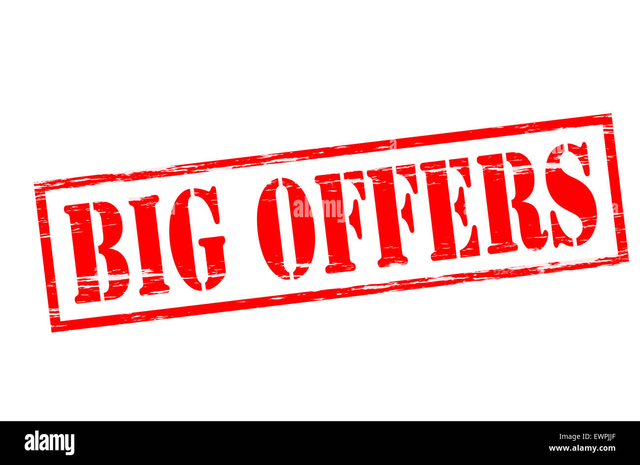 Rubber stamp with text big offers inside, illustration Stock Photo - Alamy