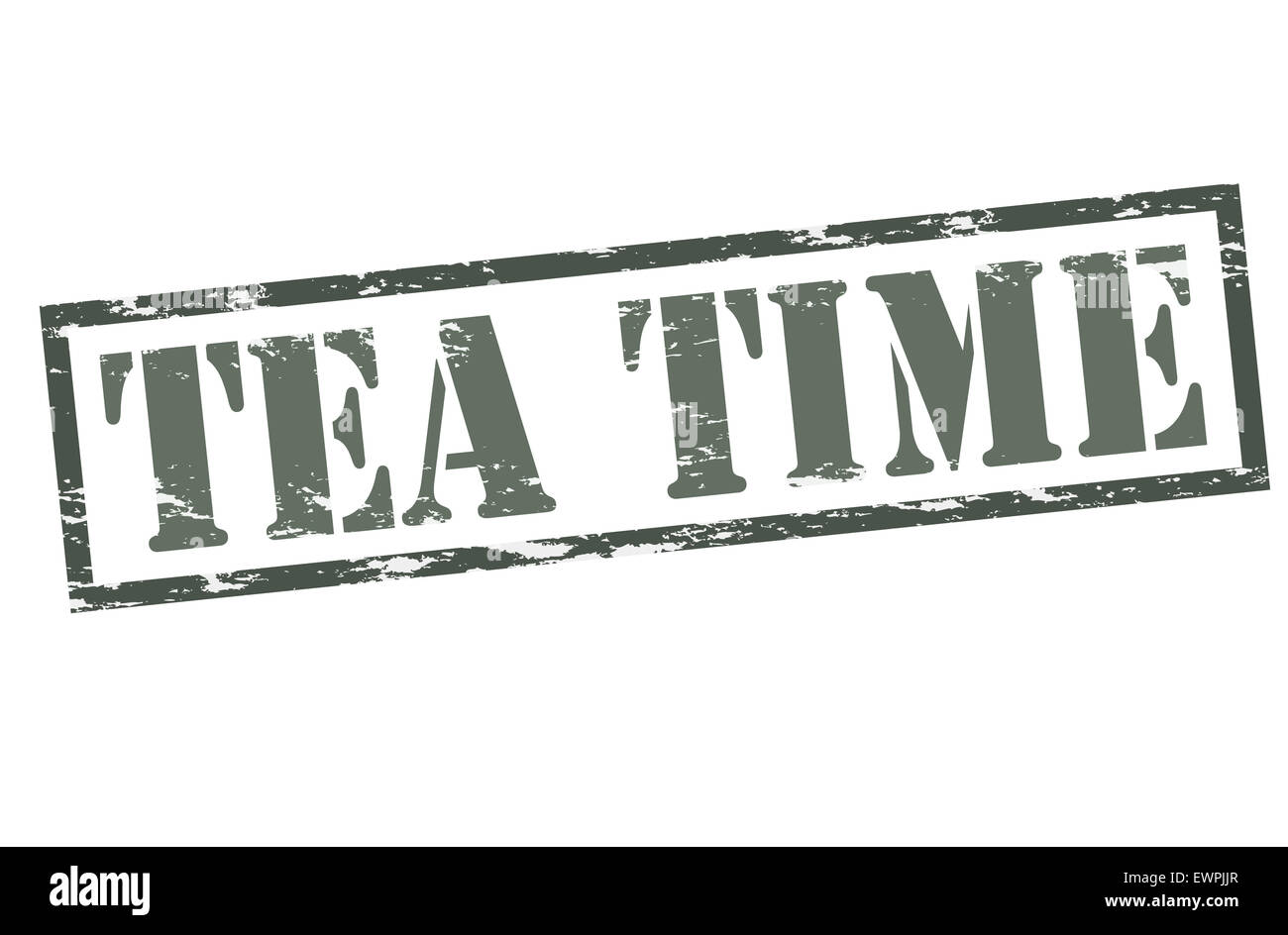Rubber stamp with text tea time inside, illustration Stock Photo - Alamy