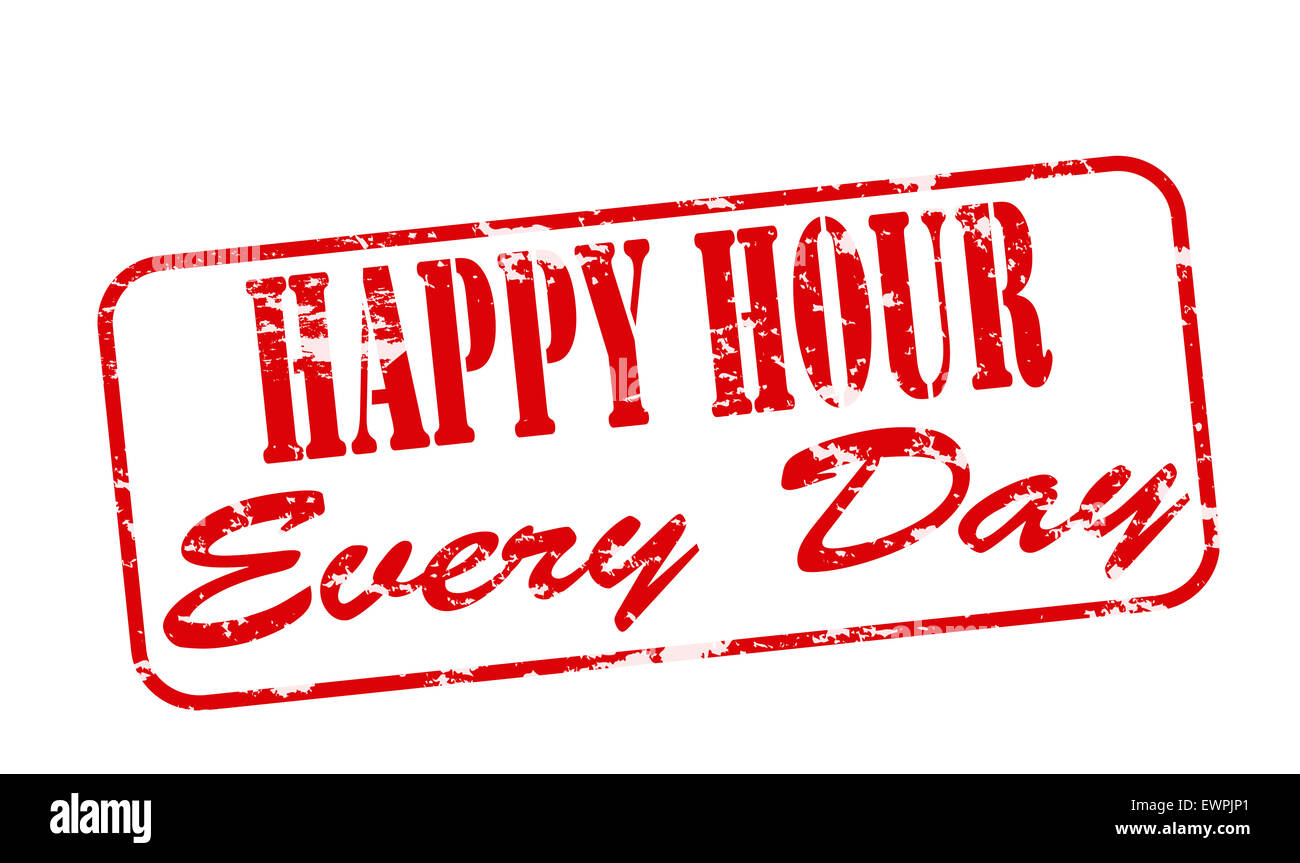 Happy hour stamp hi-res stock photography and images - Alamy
