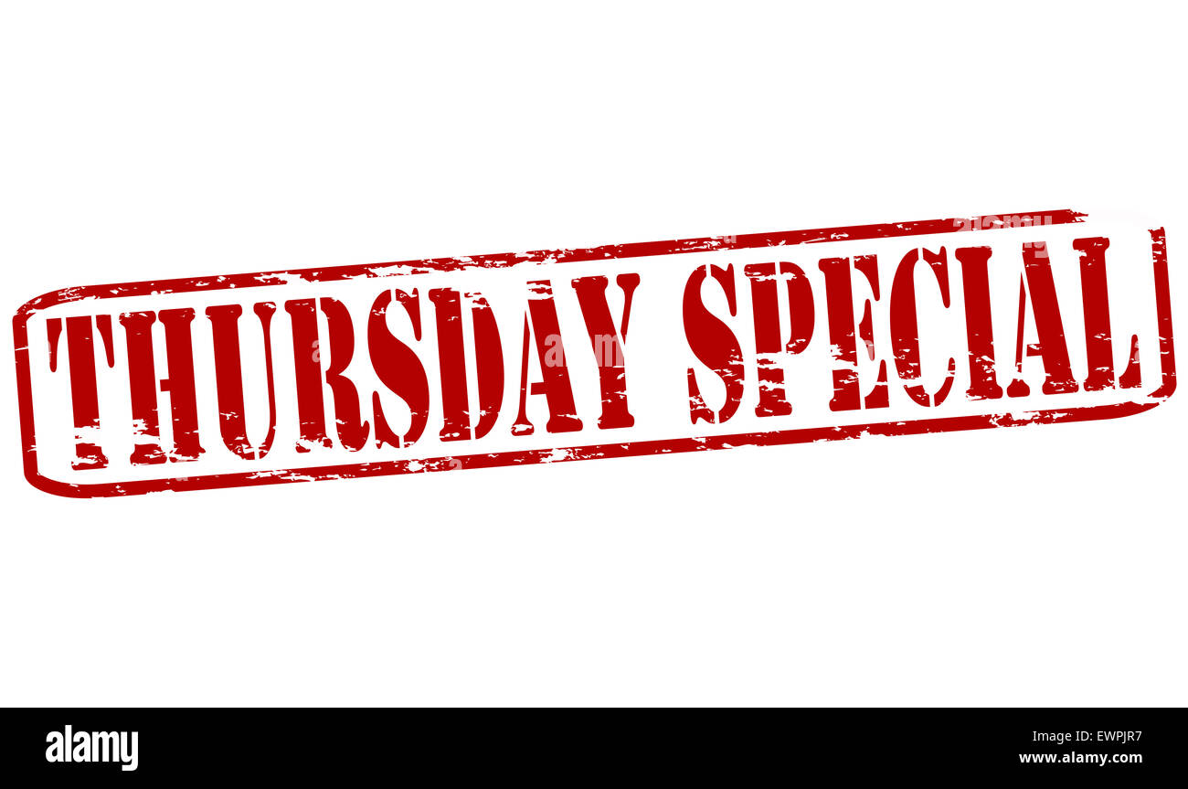 Rubber stamp with text thursday special inside, illustration Stock ...
