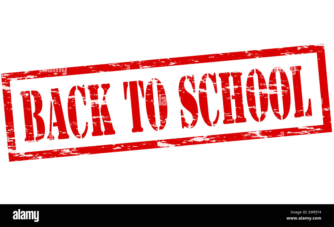 Rubber stamp with text back to school inside, illustration Stock Photo ...