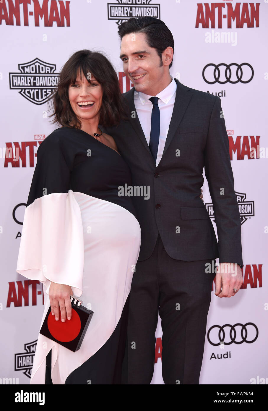 Hollywood, California, USA. 29th June, 2015. Evangeline Lilly & David ...