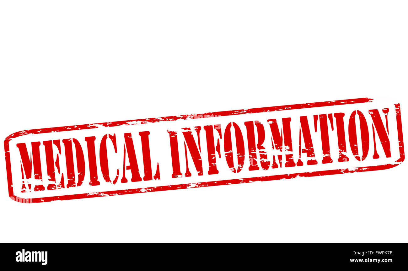 Rubber stamp with text medical information inside, illustration Stock ...