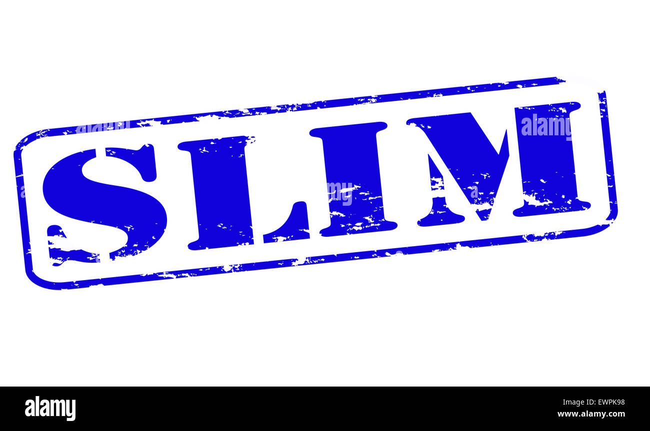 Rubber stamp with word slim inside, illustration Stock Photo - Alamy