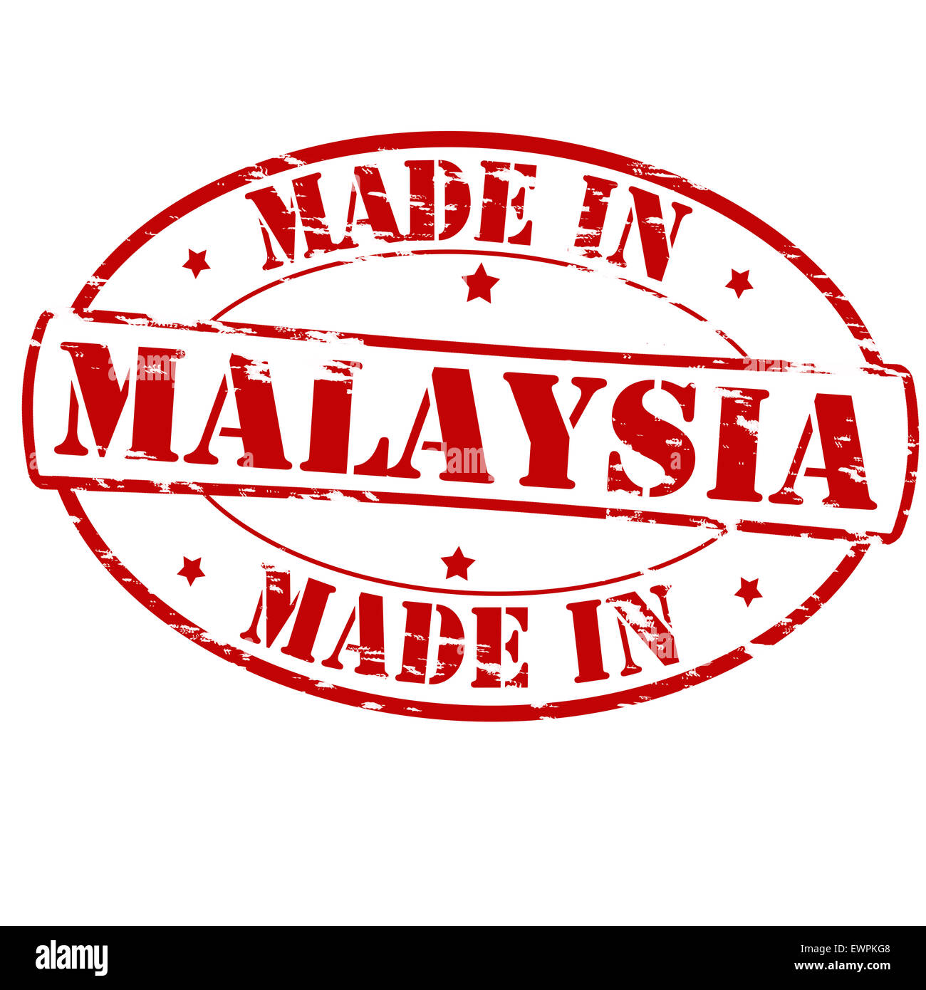 Rubber stamp with text made in Malaysia inside, illustration Stock ...