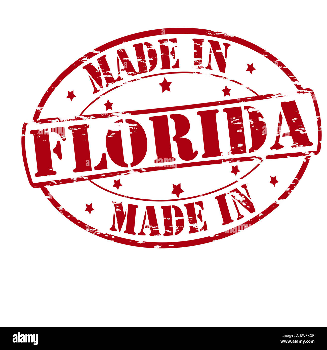 Rubber stamp with text made in Florida inside, illustration Stock Photo ...
