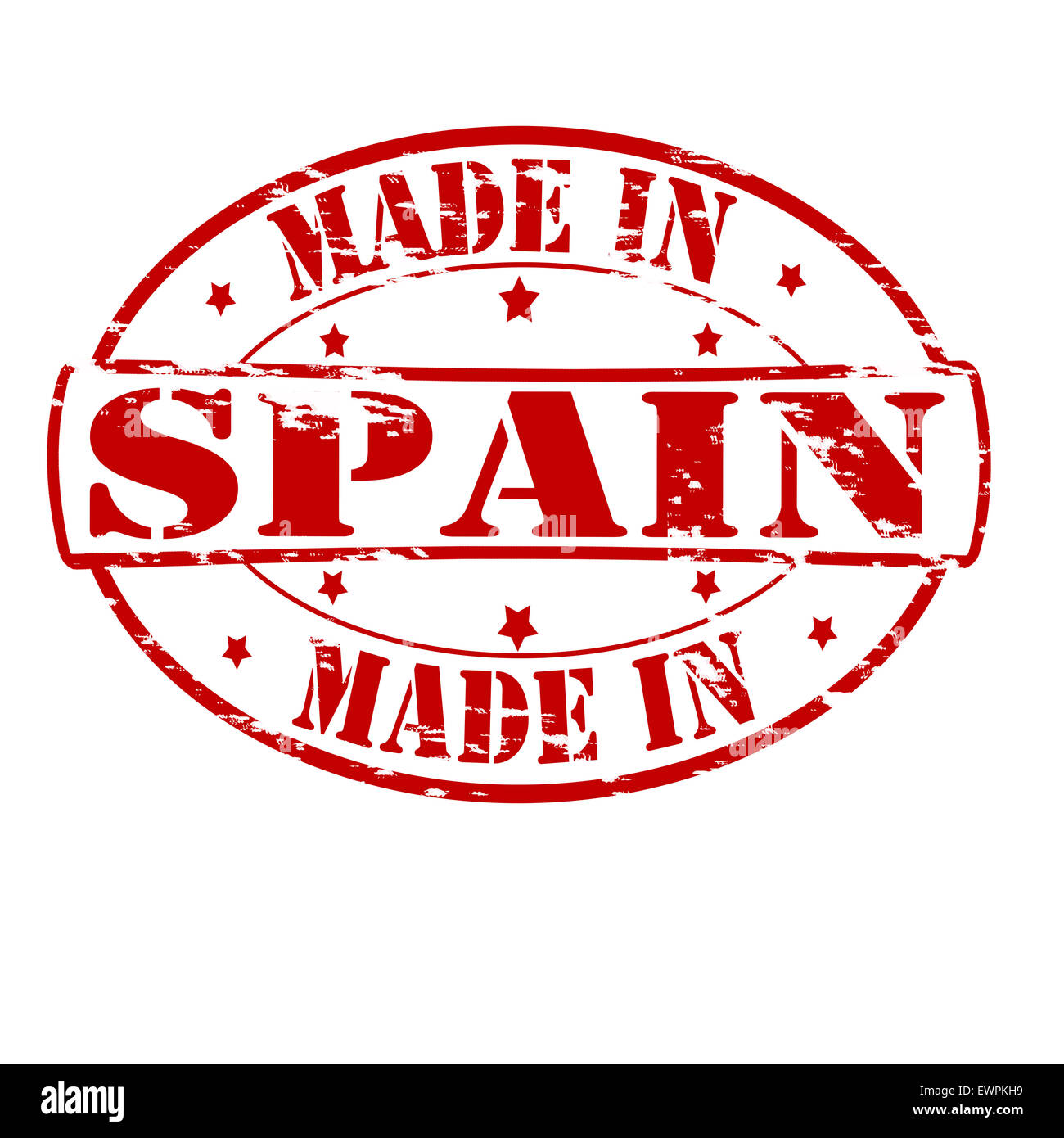 Stamp with text made in spain inside hi-res stock photography and ...