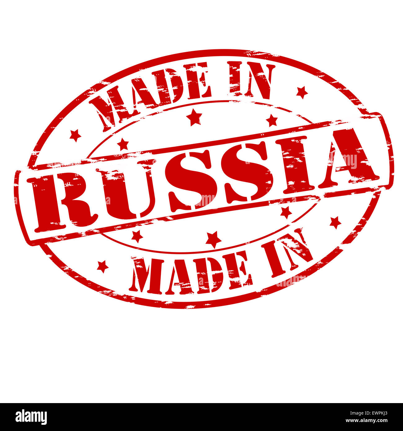 Rubber stamp with text made in Russia inside, illustration Stock Photo ...