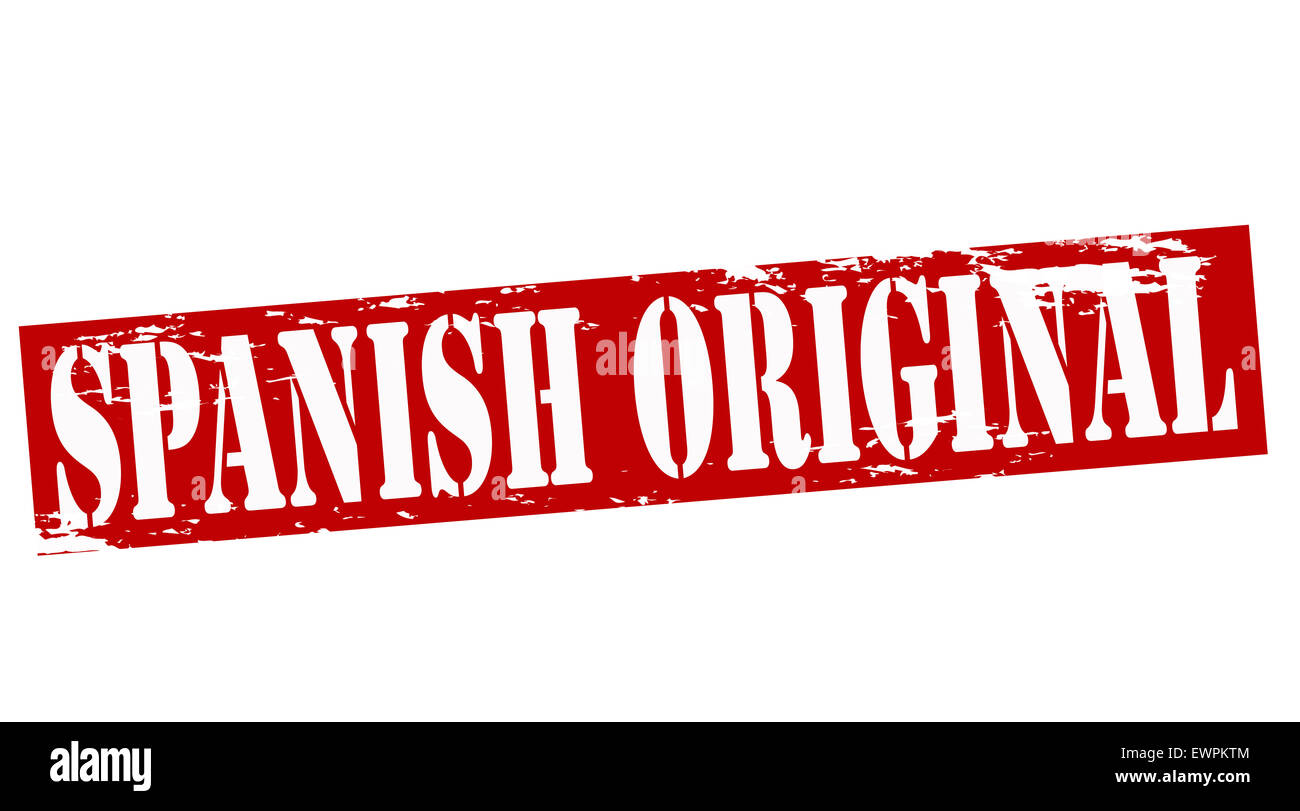 Rubber stamp with text Spanish original inside, illustration Stock ...