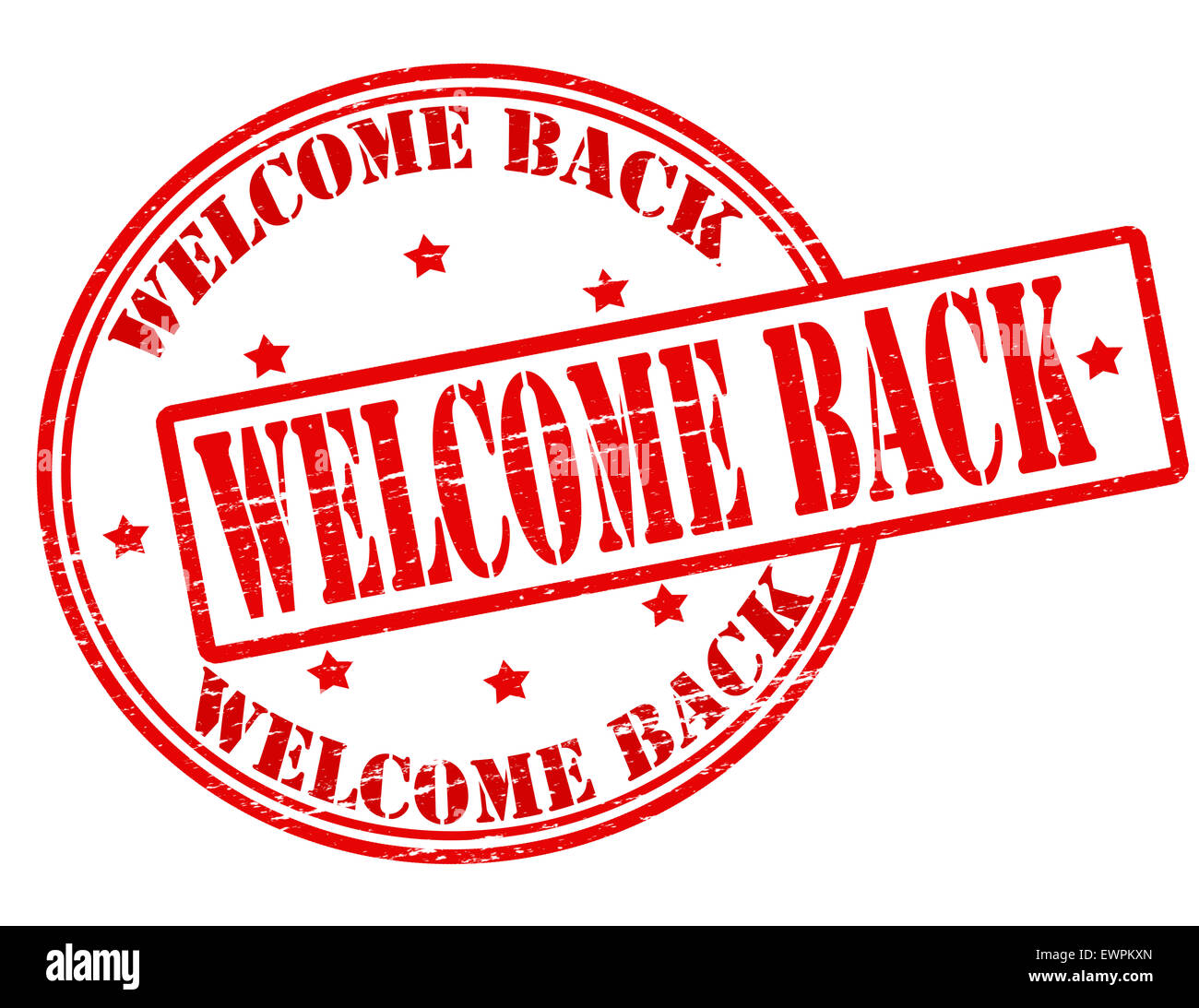 Welcome back stamp hi-res stock photography and images - Alamy