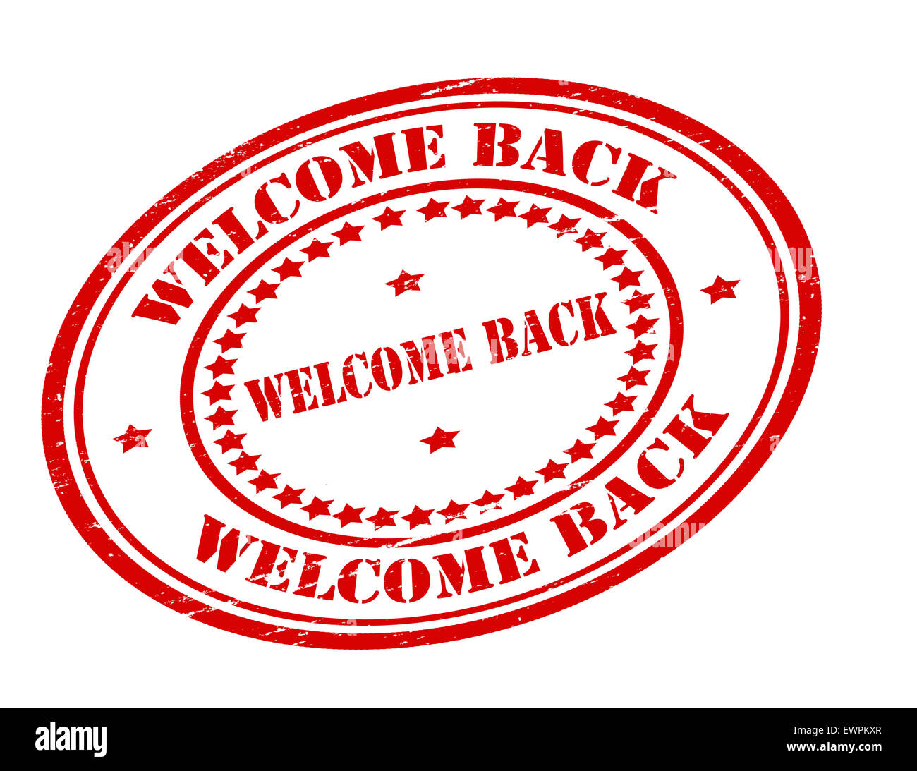 Welcome back stamp hi-res stock photography and images - Alamy