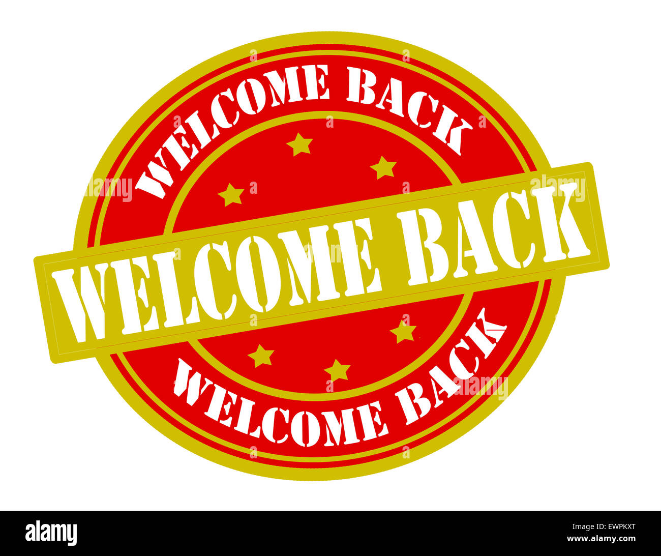 Welcome back stamp Cut Out Stock Images & Pictures - Alamy