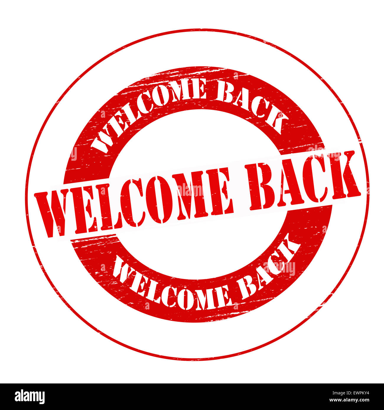 Welcome back stamp hi-res stock photography and images - Alamy