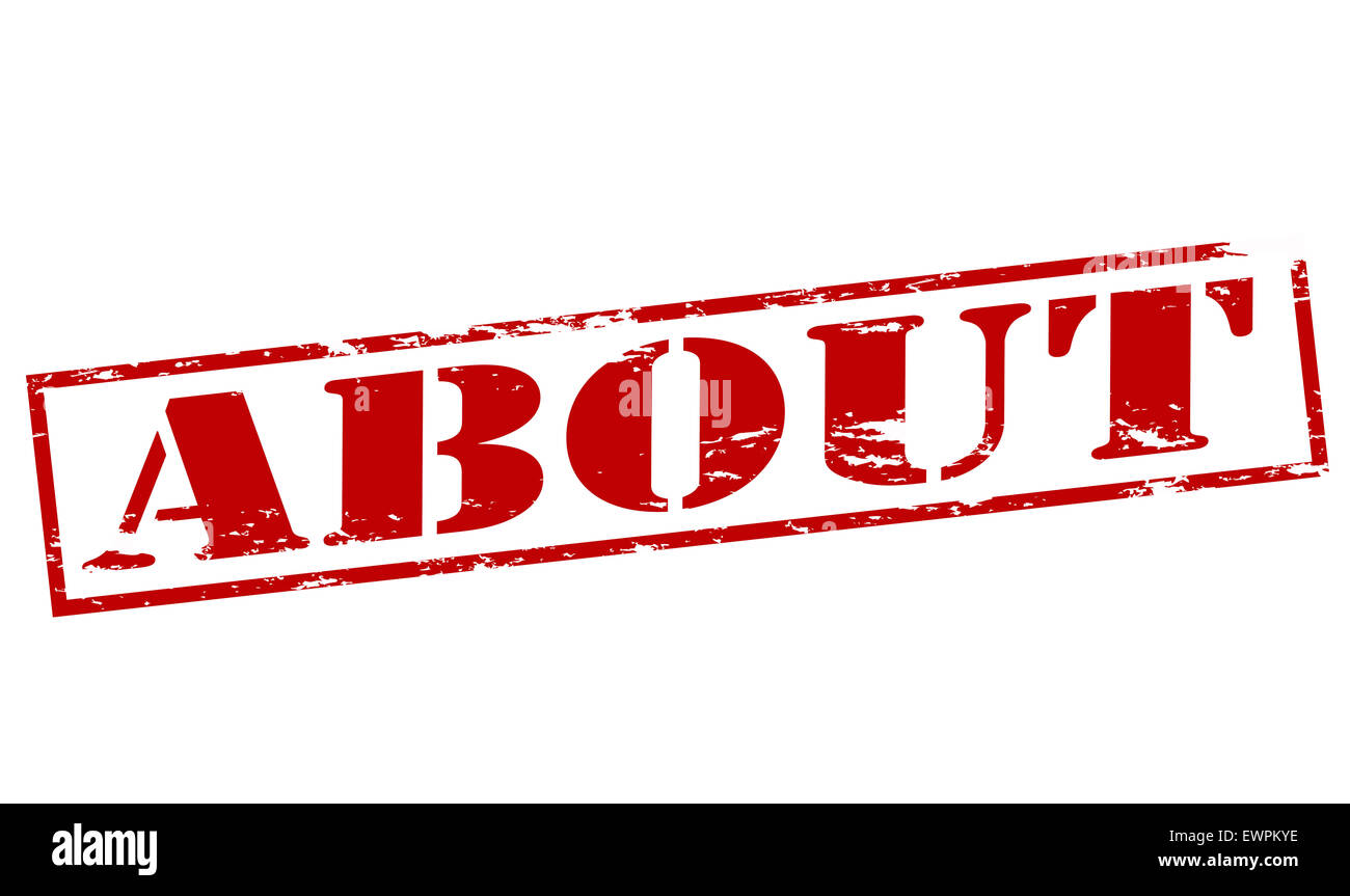 Rubber stamp with word about inside, illustration Stock Photo - Alamy