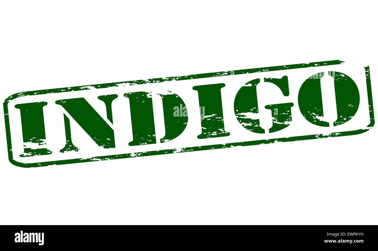 Rubber stamp with word indigo inside, illustration Stock Photo - Alamy