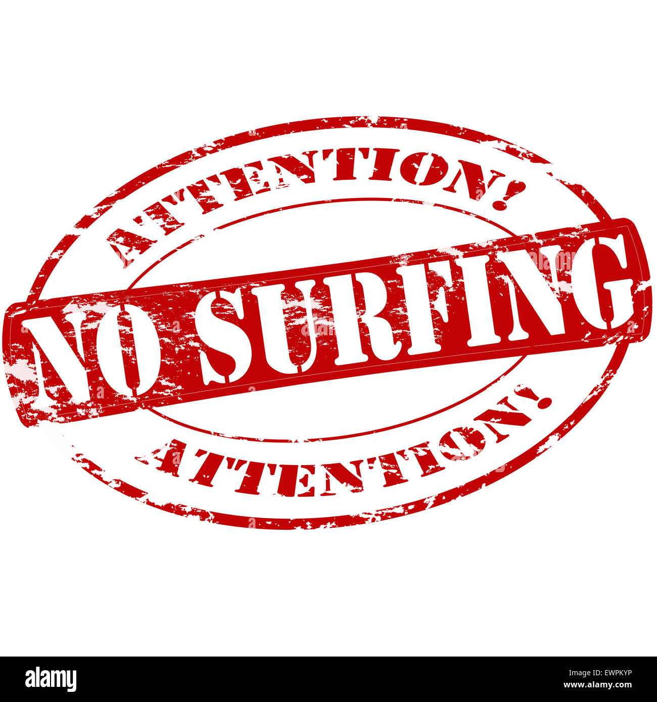 Rubber stamp with text no surfing inside, illustration Stock Photo - Alamy
