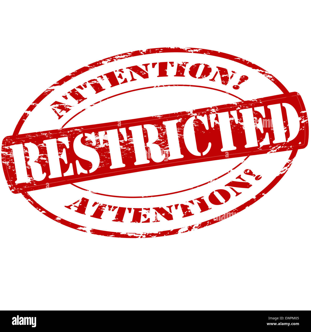 Rubber stamp with word restricted inside, illustration Stock Photo - Alamy