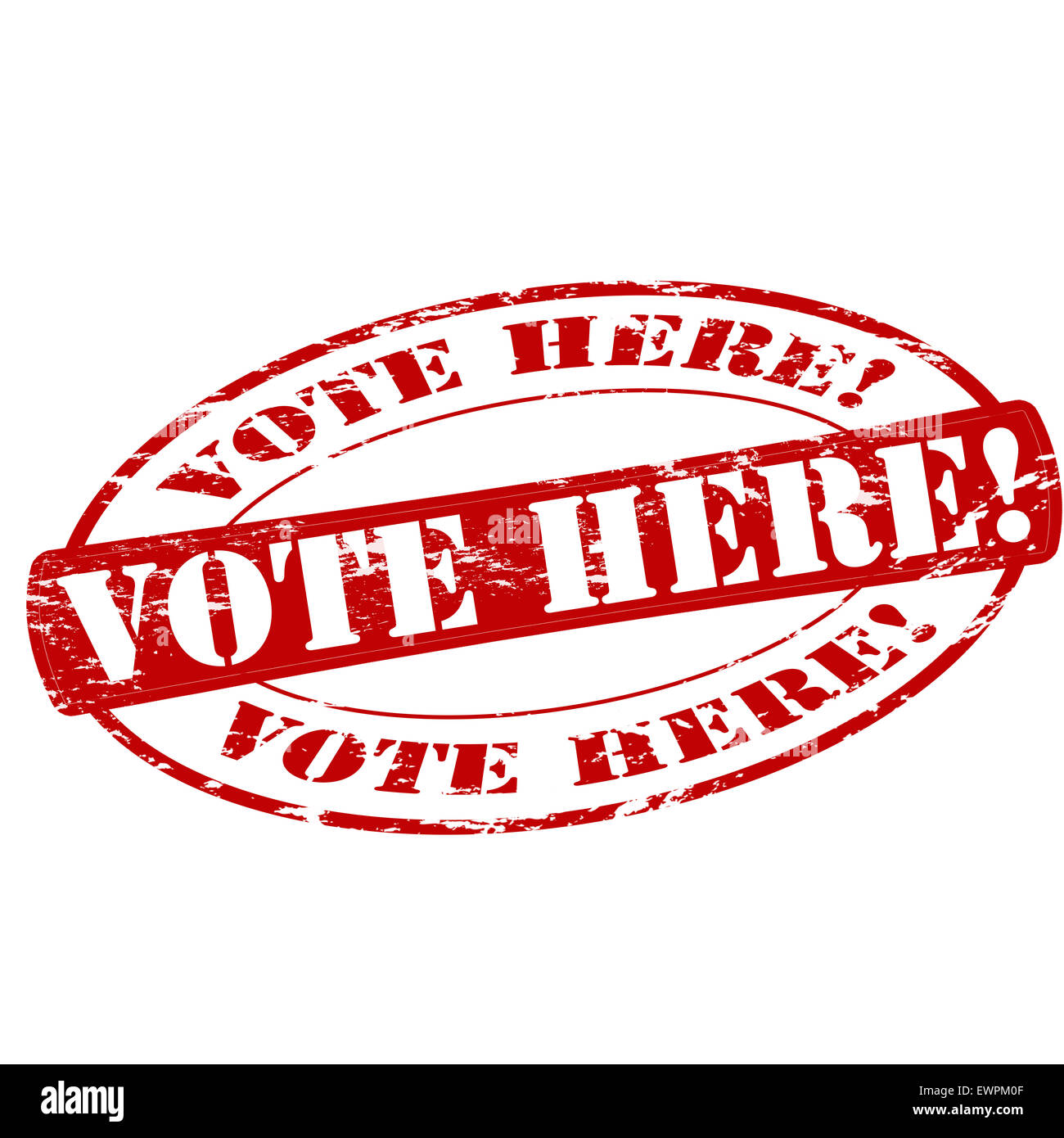 Rubber stamp with text vote here inside, illustration Stock Photo - Alamy
