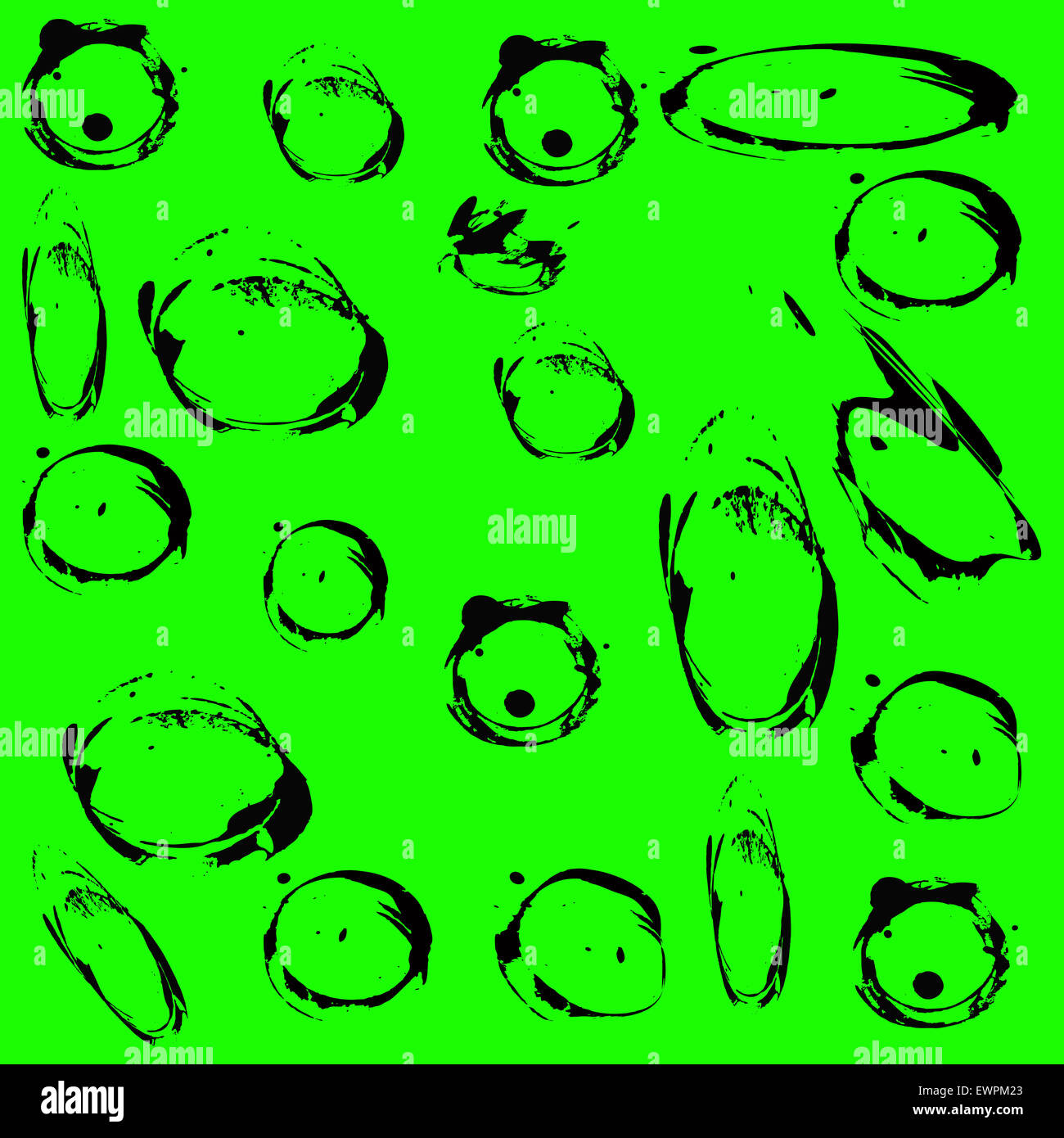Different forms on green background Stock Photo - Alamy