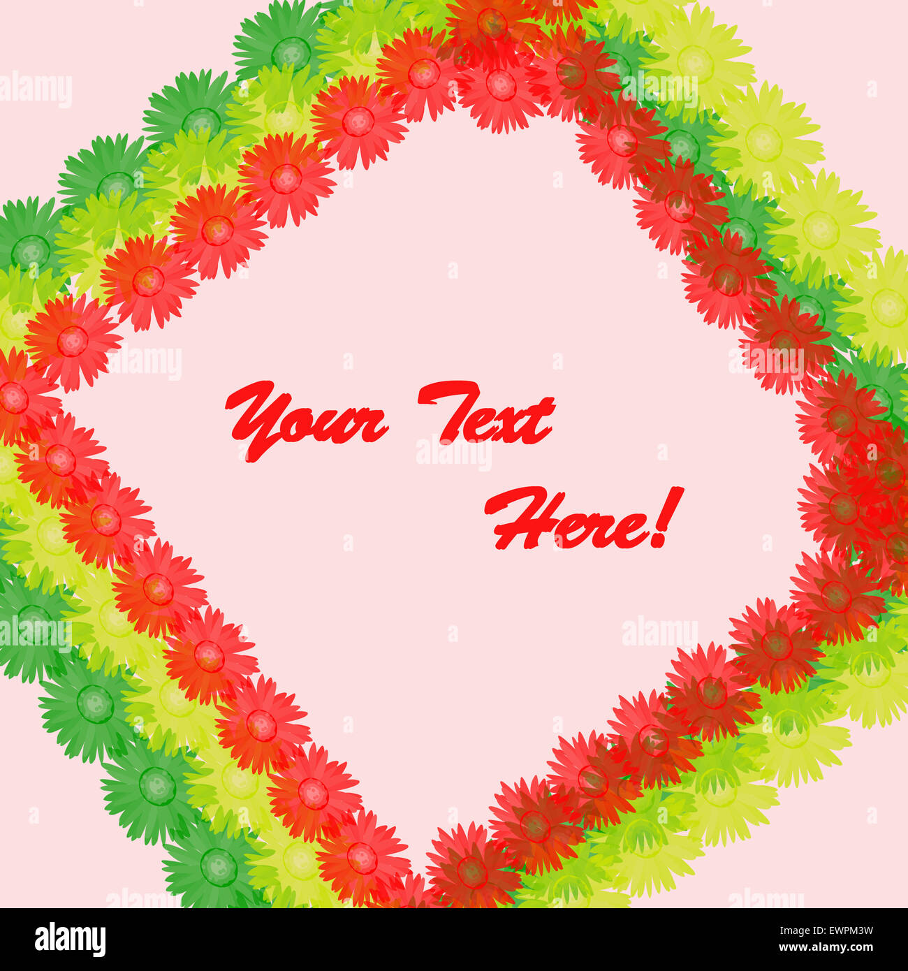 Invitation with abstract floral background Stock Photo - Alamy