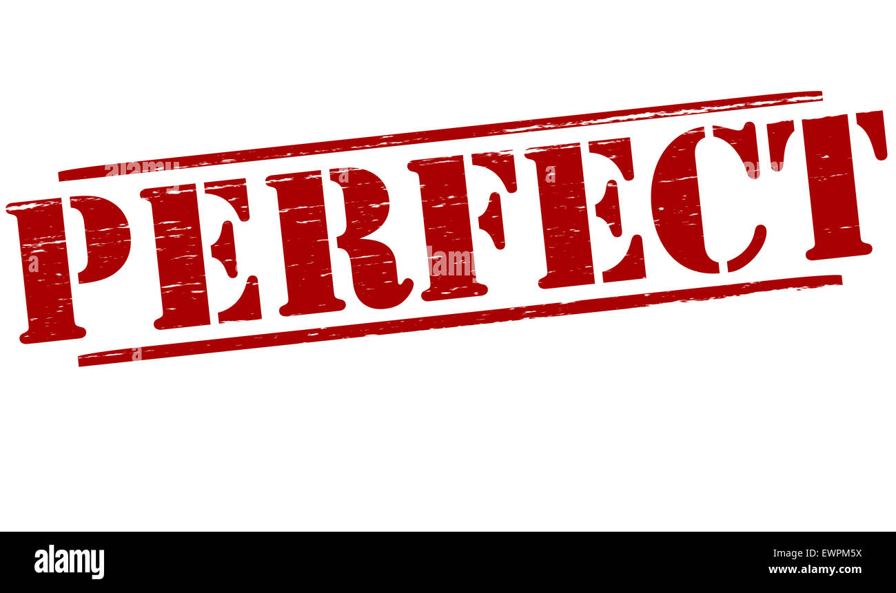 Rubber stamp with word perfect inside, illustration Stock Photo - Alamy