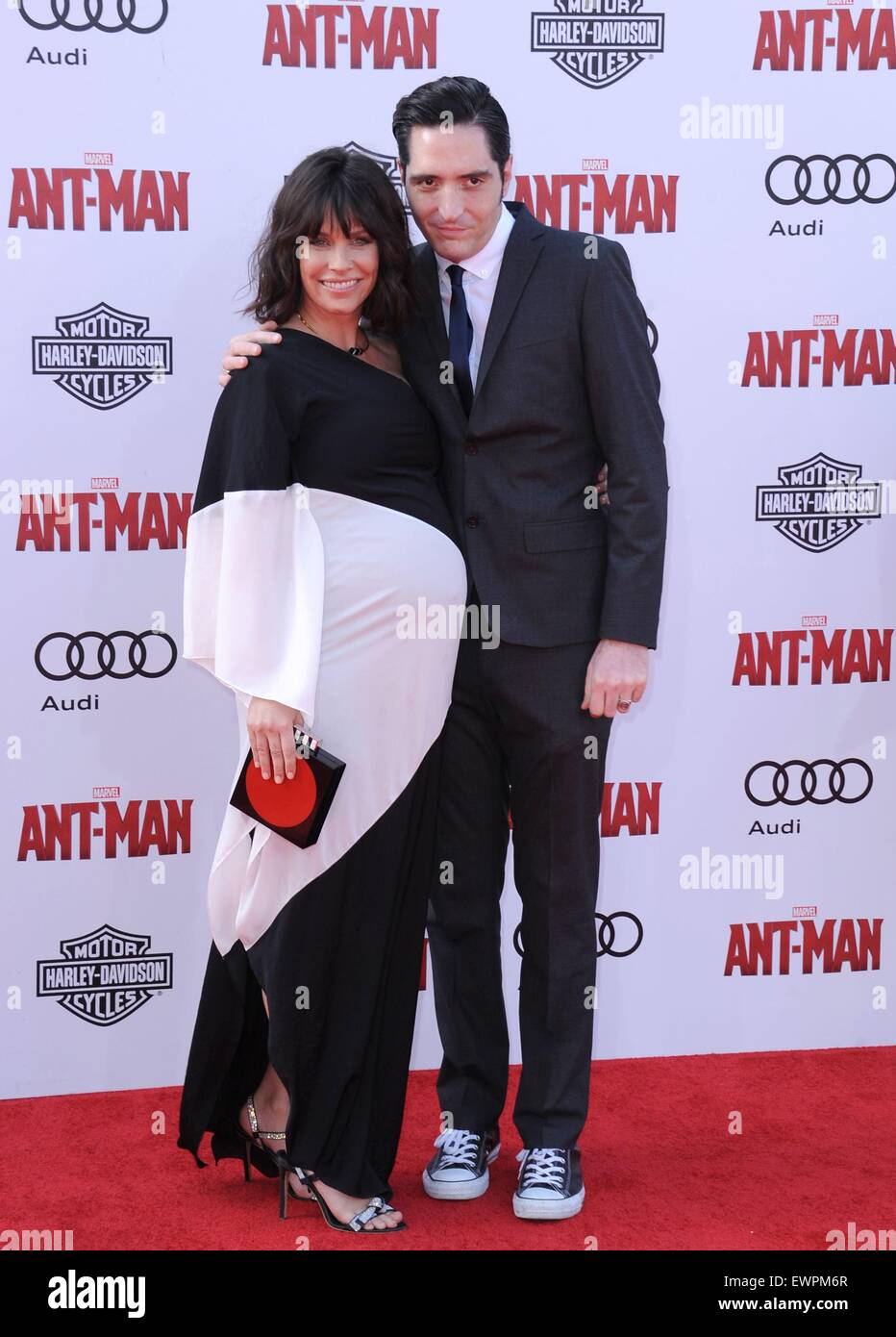Los Angeles, CA, USA. 29th June, 2015. Evangeline Lilly, David ...