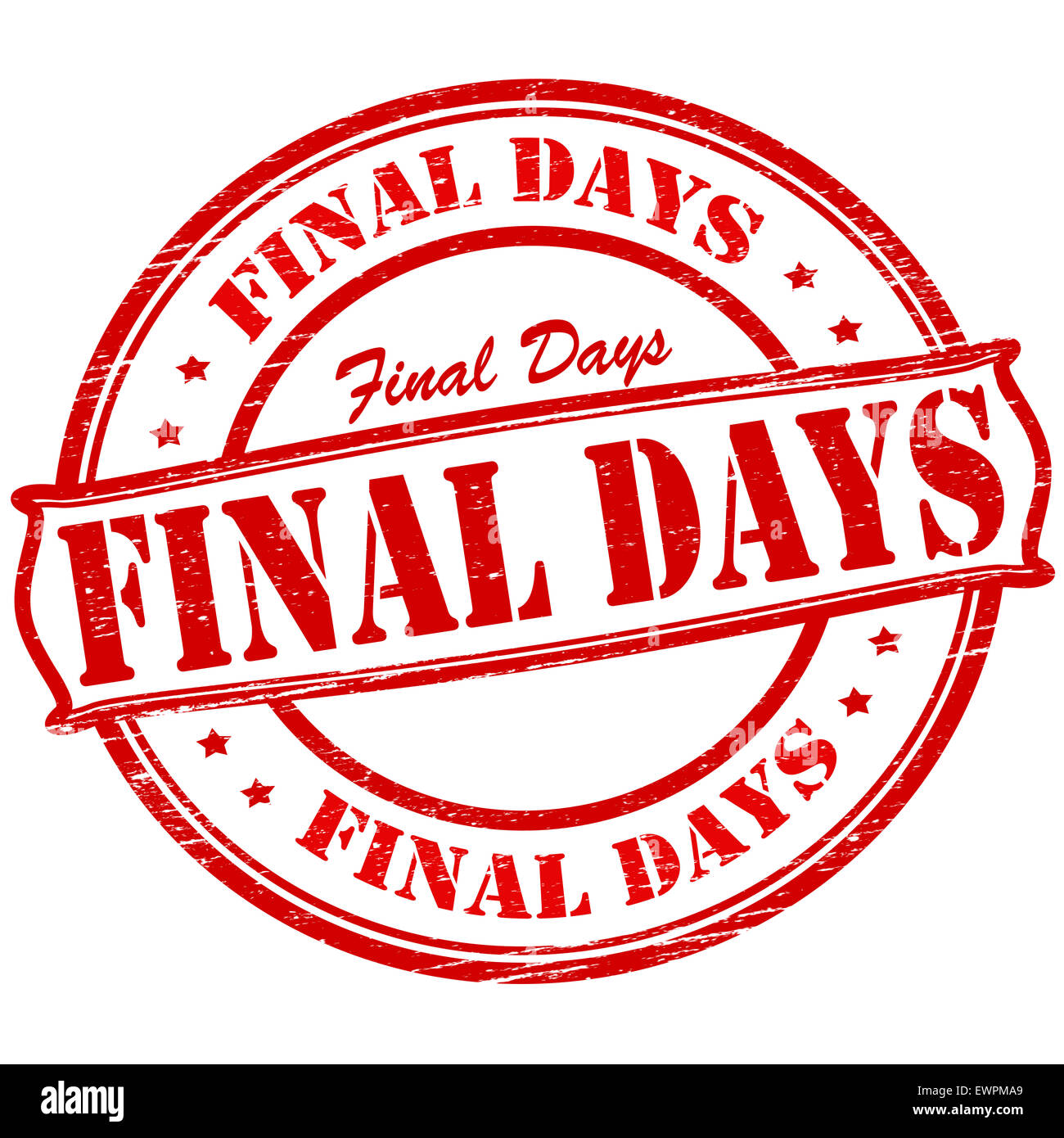 Final days stamp hi-res stock photography and images - Alamy