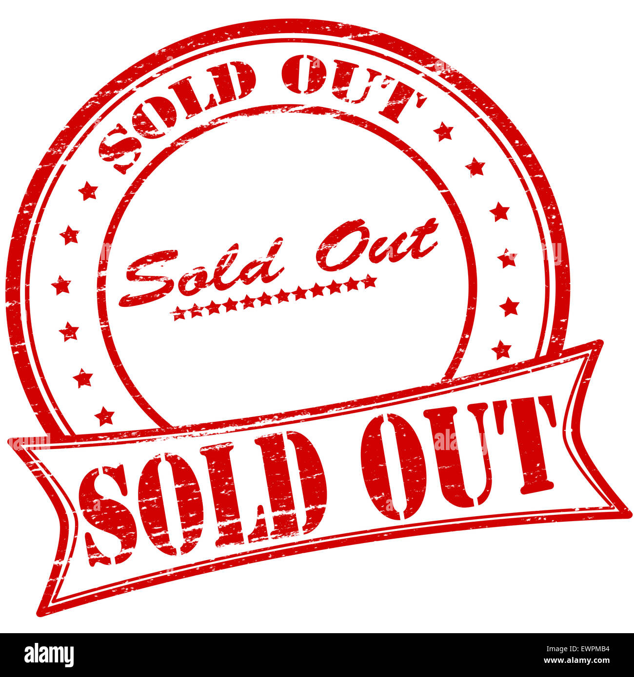 Stamp with text sold out inside, illustration Stock Photo - Alamy